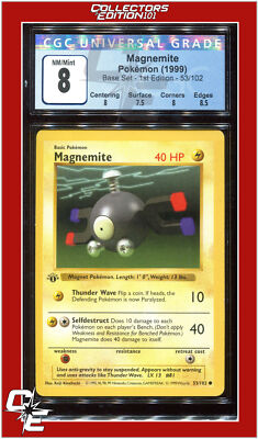 Base Set 53 Magnemite 1st Edition CGC 8 | eBay