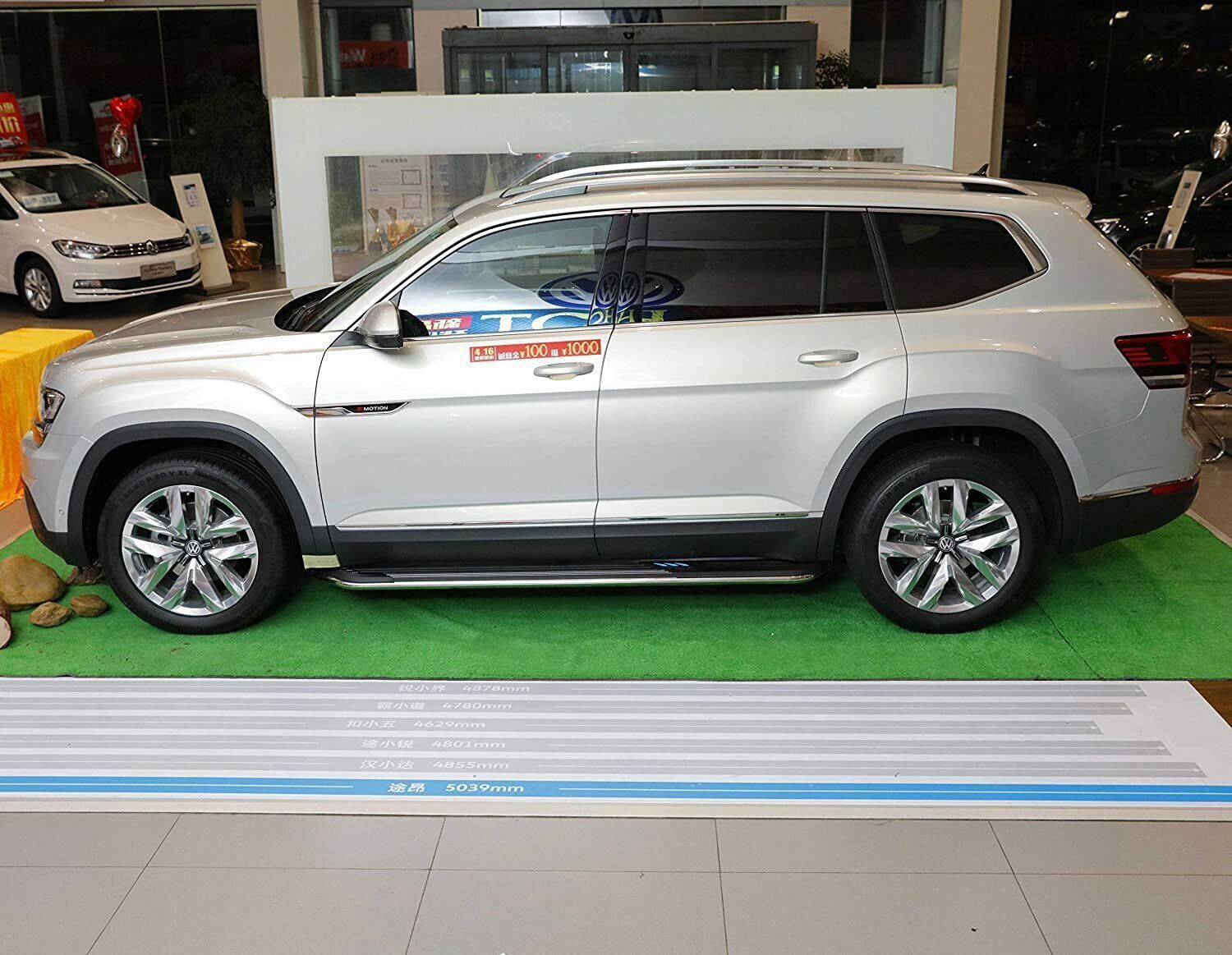 Fit For VW Volkswagen Atlas Teramont 2018-2024 Nerf Bar Side Step ...