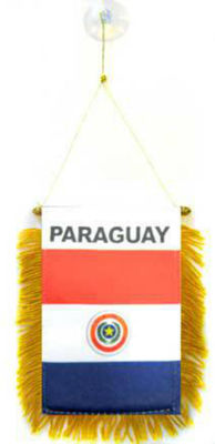 Wholesale lot 3 Paraguay Mini Flag 4"x6" Window Banner w/ suction cup ...