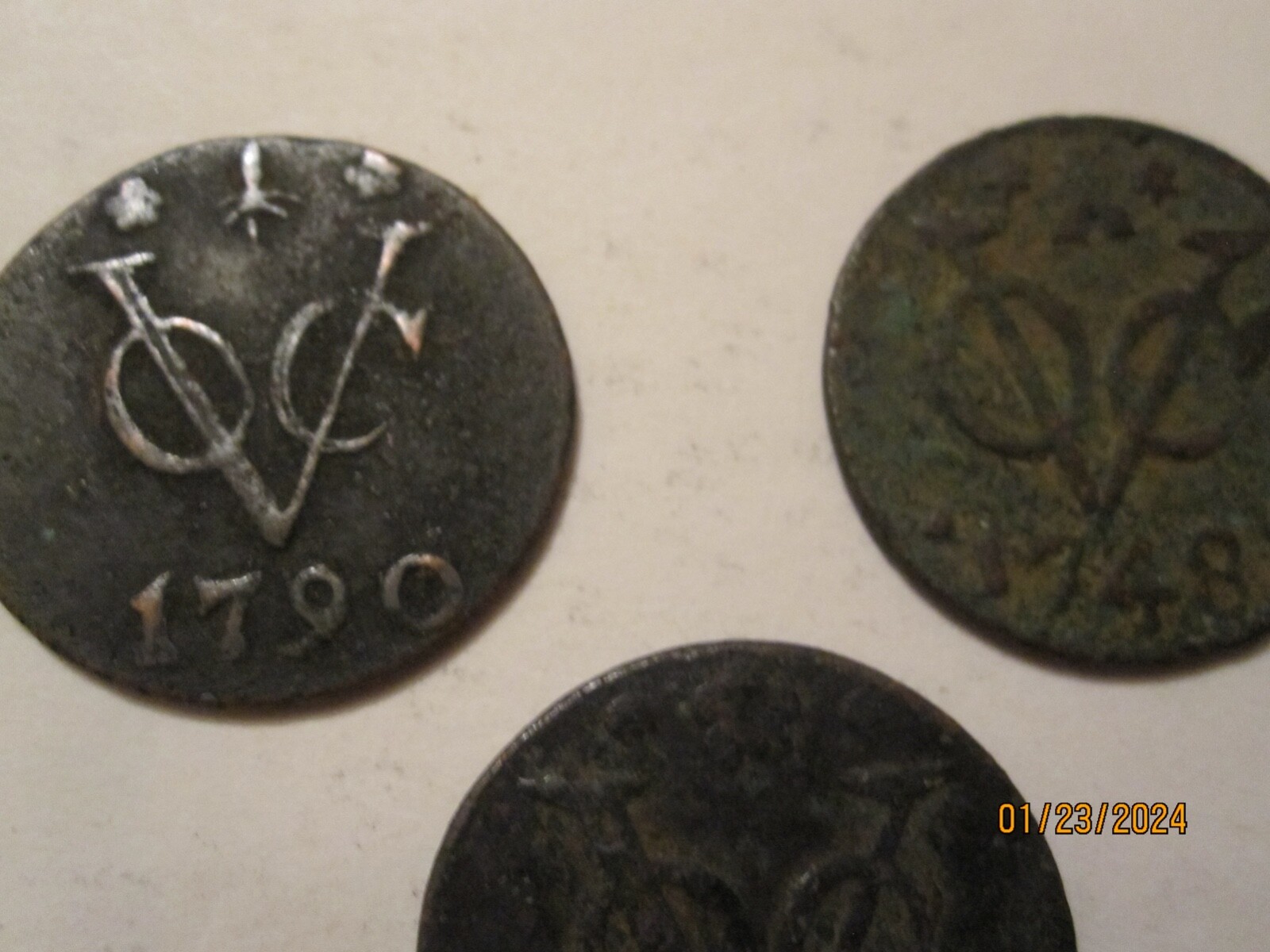 VOC DUTCH EAST INDIES DUITS CEYLON,INDONESIA,MALACCA 5 COINS - La Paz ...