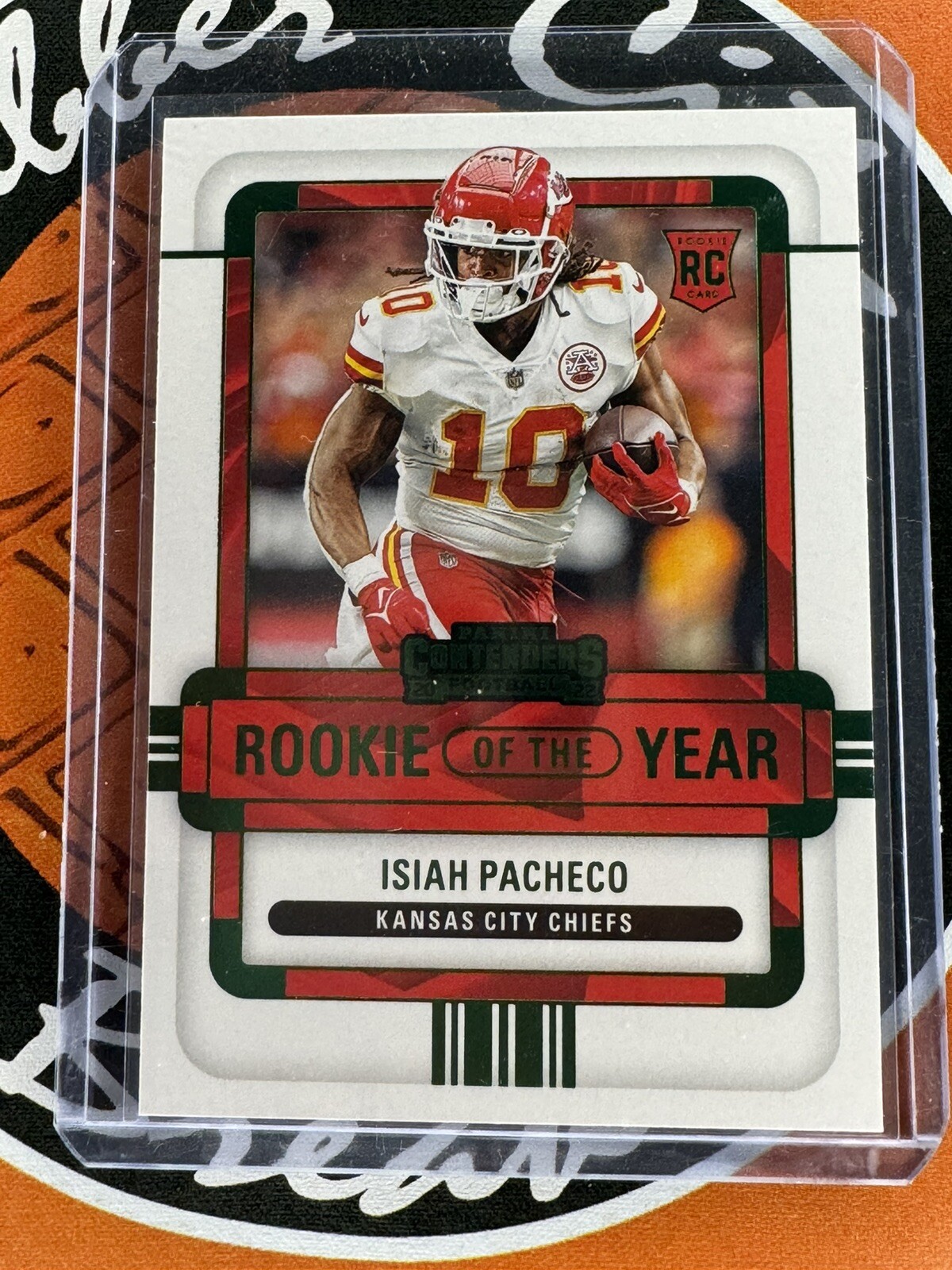 2022 Panini Rookie Of The Year Contenders Isaiah Pacheco Green Foil ROY ...