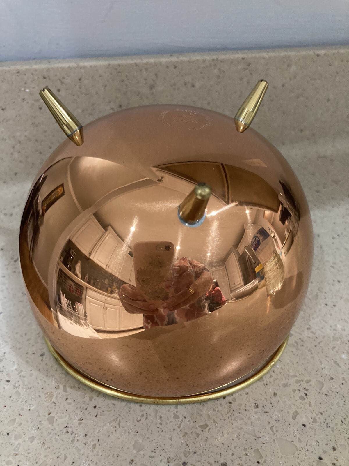 VINTAGE COPPERCRAFT GUILD COPPER CALDERON POT BASKET BRASS HANDLE ...