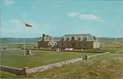 Fortress Louisburg Cape Breton Nova Scotia Canada Flag Chrome Vintage ...