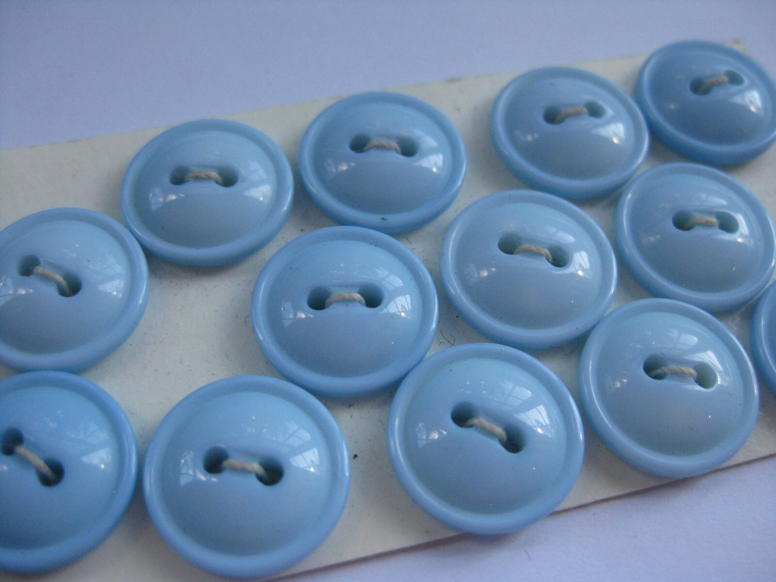 15mm Small Sweet High Gloss Aqua Blue Mix Domed Vintage Sewing Buttons ...