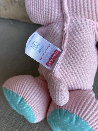 Fisher Price Thermal Waffle Weave Cozies Pink Bunny Rabbit Plush Lovey ...