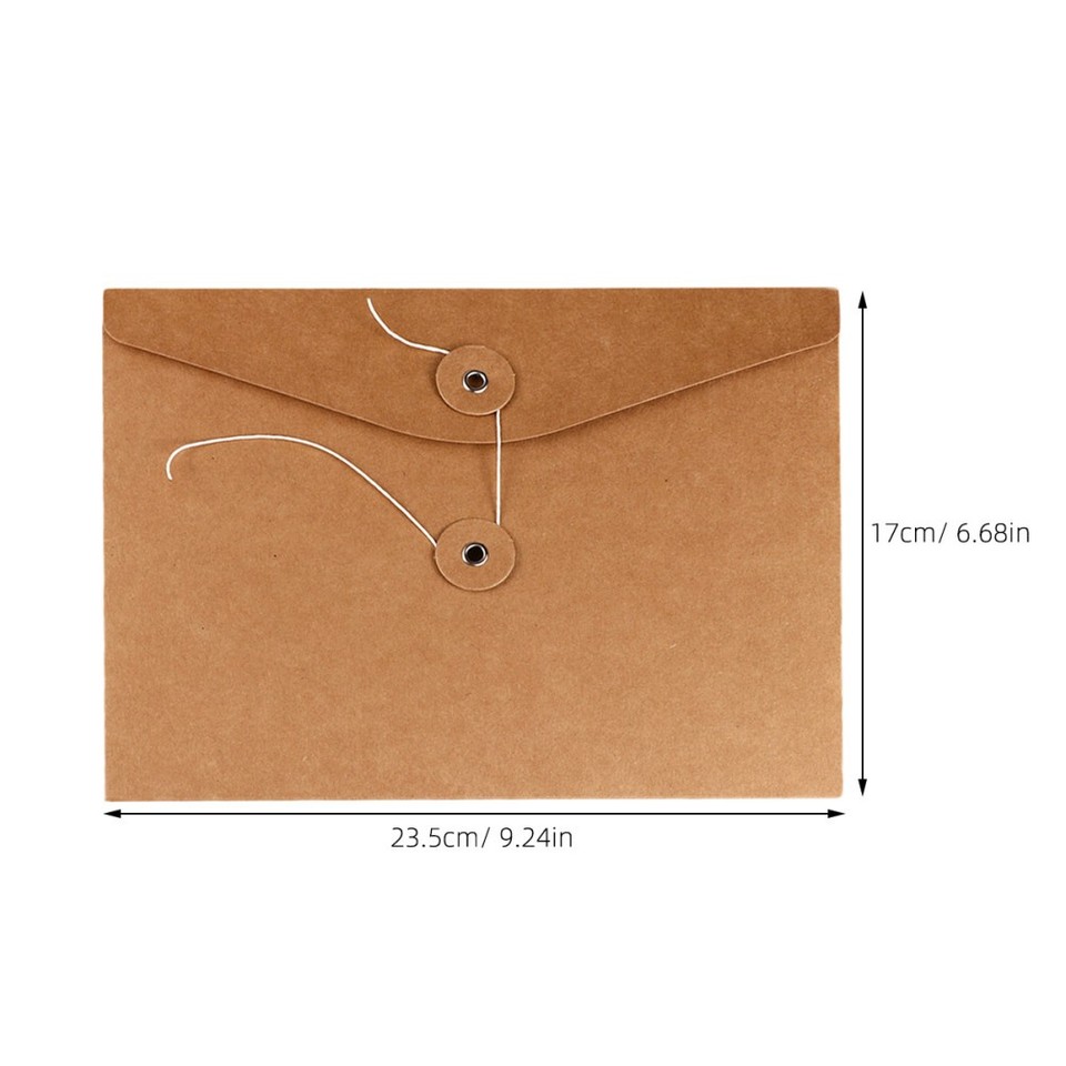 10pcs Kraft Paper File Pocket Horizontal Type A5 Filing Paper Bag ...