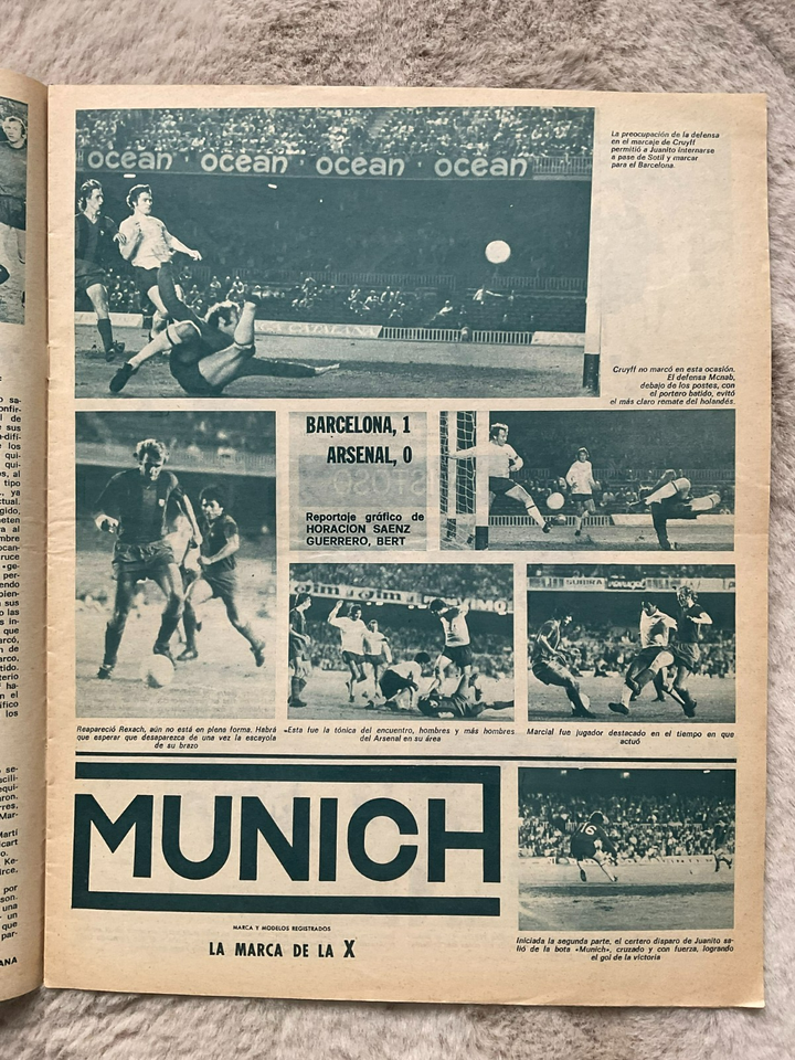 1973 BARCELONA v ARSENAL (Friendly) Johan Cruyff Played Before Official ...