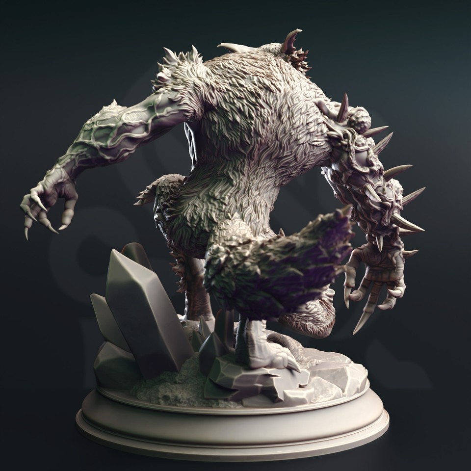 Abominable Werewolf Miniature 3D Printed Resin DnD Monster Figure for ...
