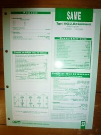 1000.3-AT2 Suralim. Fiche Technique Same | eBay