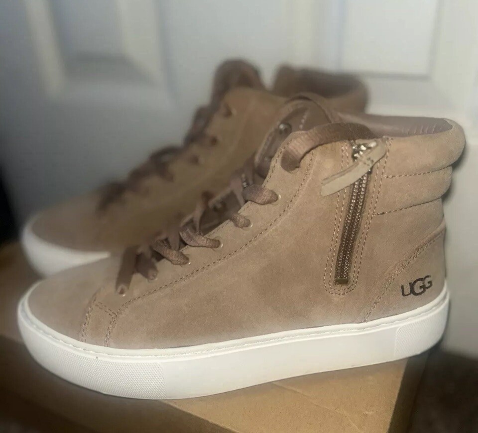 UGG Womens Leather Platform Olli High Top Brown Snea… - Gem