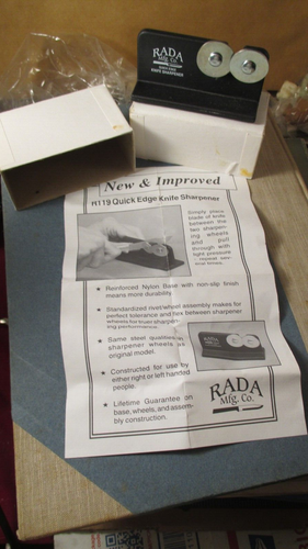 Vintage RADA Quick Edge Knife Sharpener in Original Box w/Paperwork USA ...