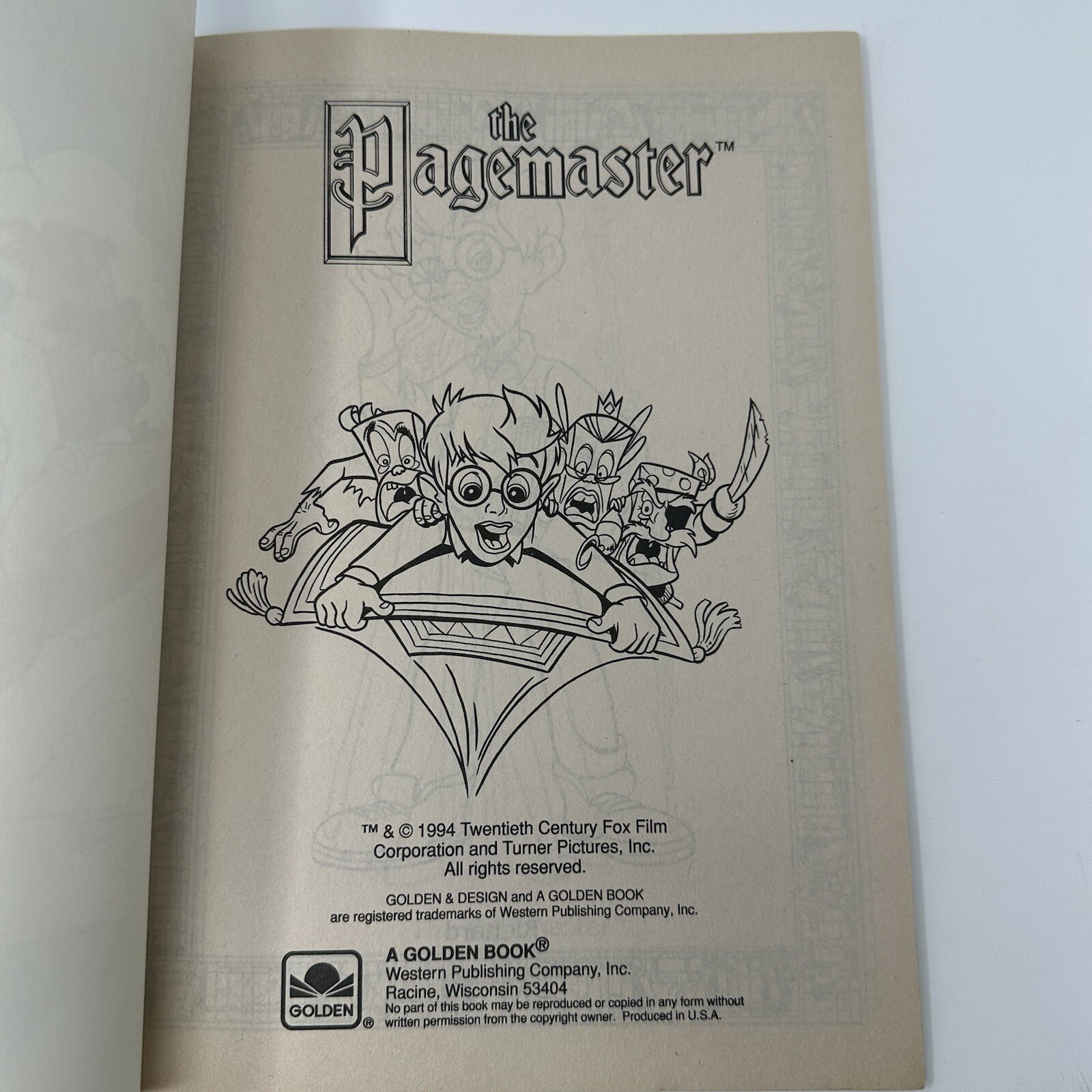 1994 Golden The Pagemaster A Big Color Activity Book 8594 VTG Unused Uncolored 9780307085948| eBay
