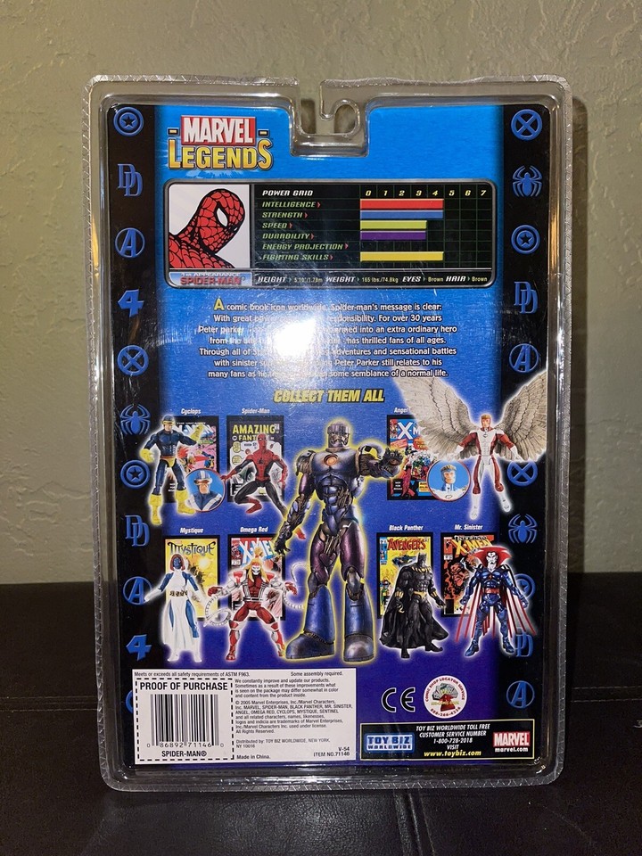 Spider-Man ToyBiz Marvel Legends Sentinel Series First Appearance ...