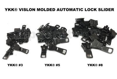 DEAL OF THE DAY YKK® #3, #5 OR # 8 Vislon Molded Slider Automatic Lock ...