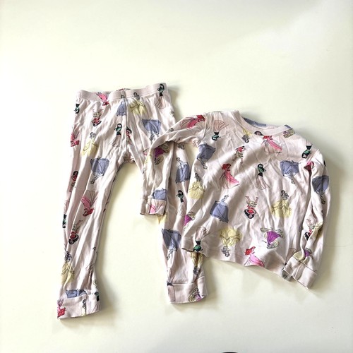 Gap x Disney Girls 3T Princess Pajamas Two Piece Mulan Moana Belle ...