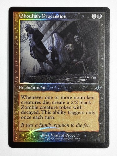 MTG Innistrad Remastered - Ghoulish Procession FOIL (Retro Frame) #378 ...
