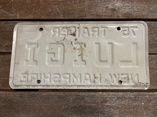 1975 New Hampshire Trailer Vanity License Plate LUIGI | eBay