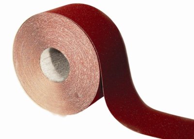 RED SANDPAPER ROLL; 50m x 115mm, ALUMINIUM OXIDE, E - WEIGHT PAPER ...