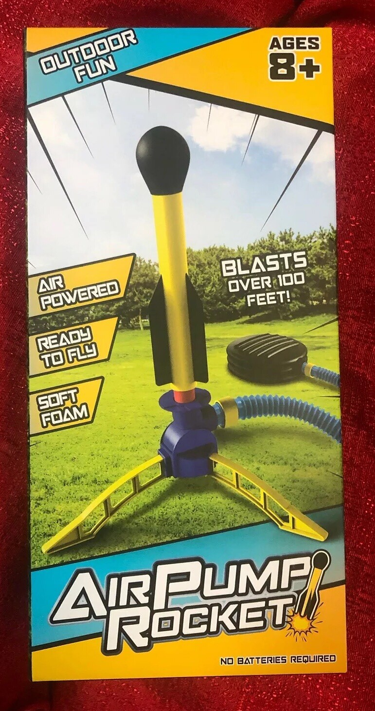 Air Pump Rocket Go Up To 100’ - Air Pump Powered Outdoor Toy Rocket ...