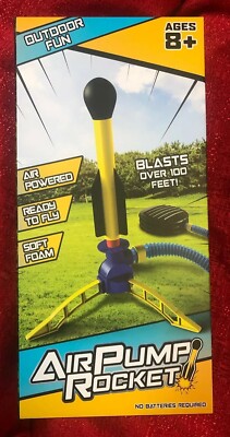 Air Pump Rocket Go Up To 100’ - Air Pump Powered Outdoor Toy Rocket ...