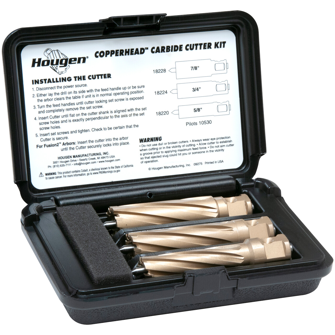 Hougen 18982-2 Copperhead Carbide Cutter Kit - 5/8, 3/4, 7/8" 2" DOC | eBay