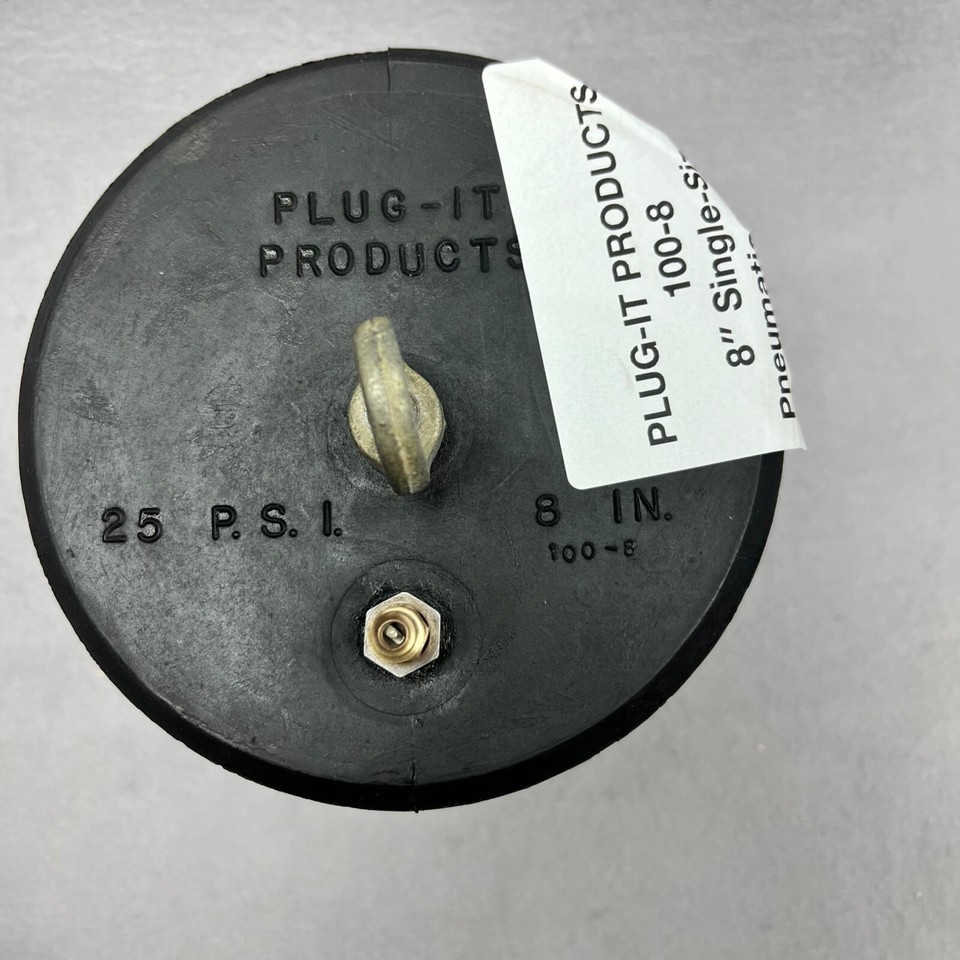 PLUG-IT PRODUCTS 8" inch pipeline pipe test isolation plug P.N. 100-8 ...
