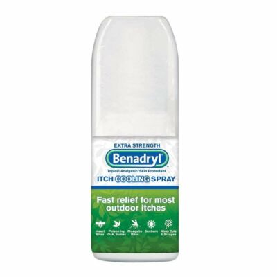 Benadryl Cooling Spray Itch Relief Topical Analgesic Extra Strength 2 ...