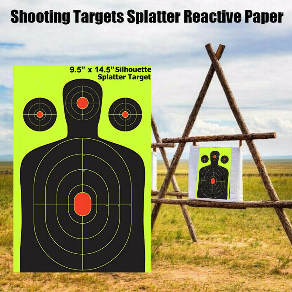 23Pack Reactive Splatter Gun Rifle Pistol Shooting Targets Glow Shot 9. ...