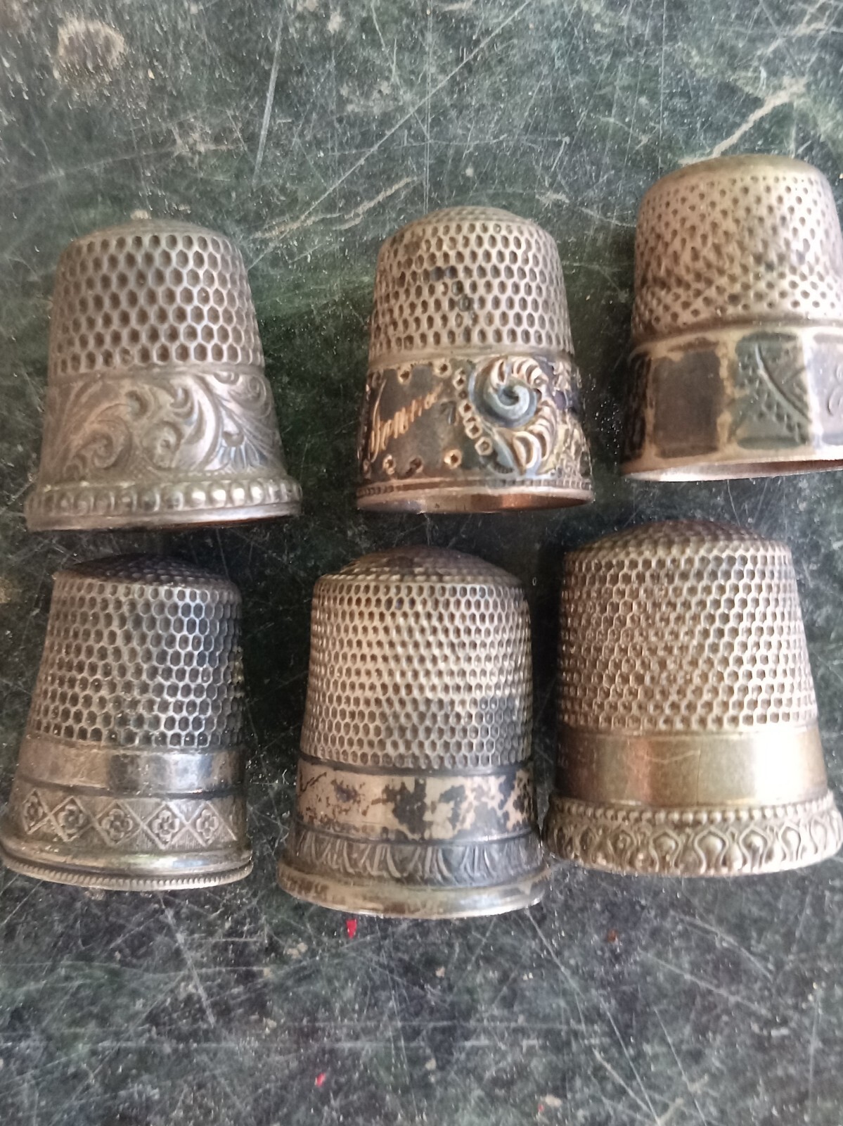 Antique Lot of 6 Victorian Sterling Silver Sewing Thimble Thimbles | eBay
