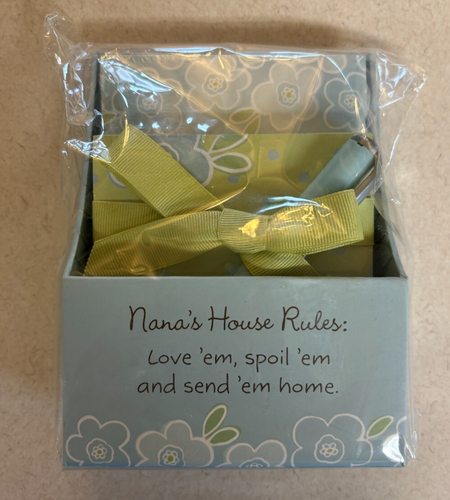 Hallmark Notepad Set "Nana's House Rules" Flowers Blue/Green - brand ...