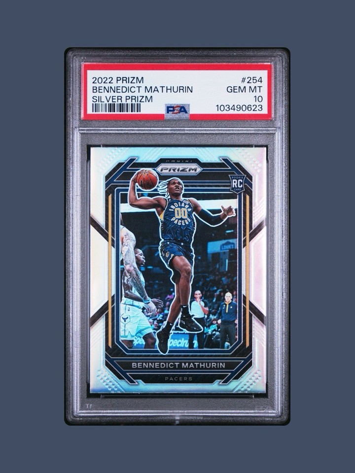 2022-23 Panini Prizm Silver #254 Bennedict Mathurin (RC) Rookie PSA 10 ...