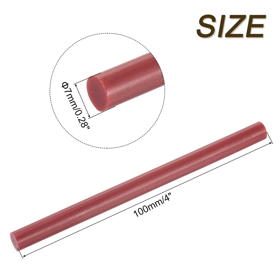Mini Hot Glue Sticks for Glue Gun 0.27-inch x 4-inch Wine Red 6pcs | eBay
