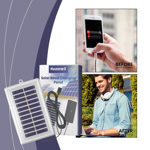 Hozone Solar Boost Charging Panel Voltage Regulator Mobile Phone ...
