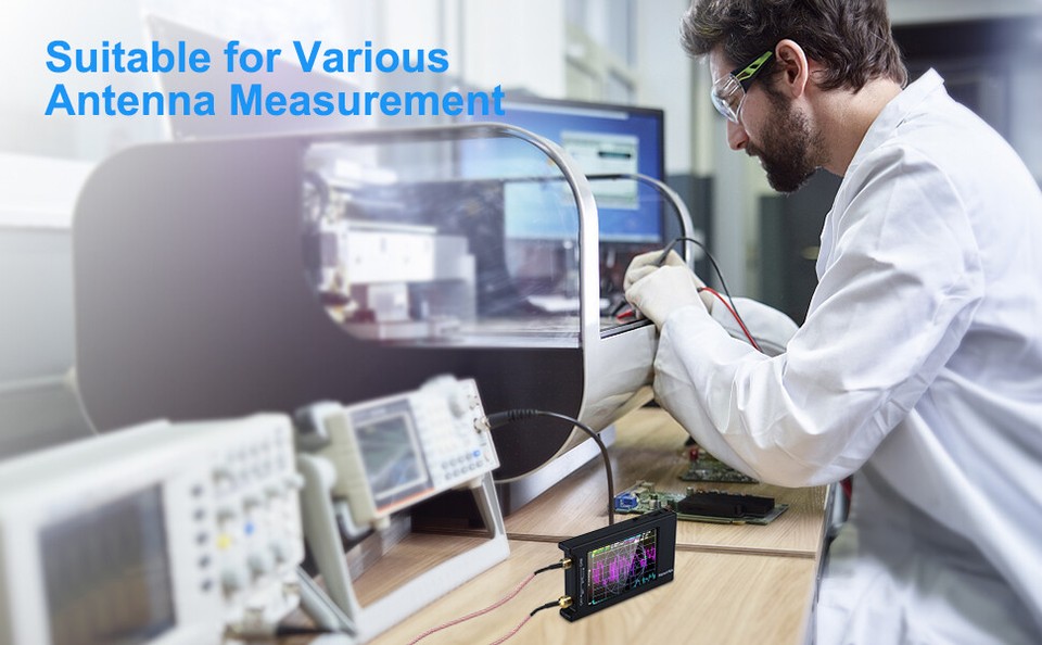 NanoVNA-H4 V4.3 Vector Network Analyzer 10KHz-1.5GHz VHF HF UHF Antenna ...