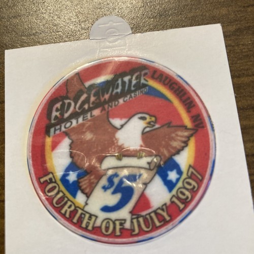 $5 edgewater July 4th 1997 casino chip laughlin nevada obsolete | eBay