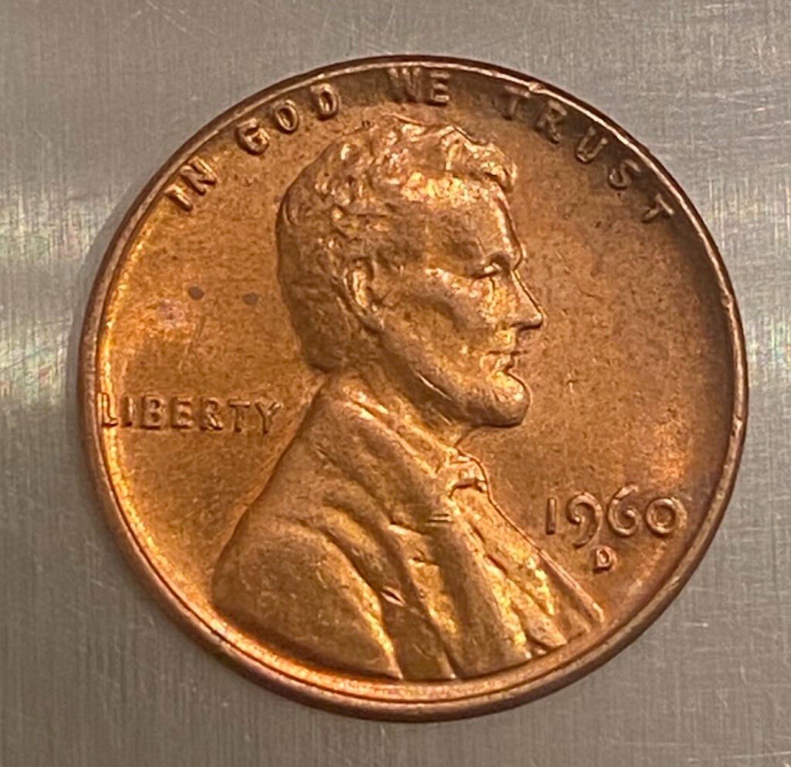 1960 D Small Date Lincoln Penny. Circulated, Ungraded US Coin. Very ...