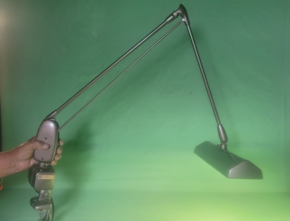 Vintage Dazor Floating Industrial Drafting Table Lamp Anodized Bronze