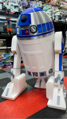 Star Wars R2D2 - 3D Printed - Life Size! Comes As Shown! Wheels, Lights ...