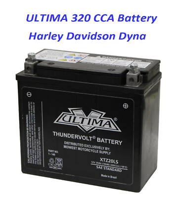 ULTIMA THUNDERVOLT BATTERY HARLEY DYNA SUPER GLIDE LOW RIDER WIDE FAT ...