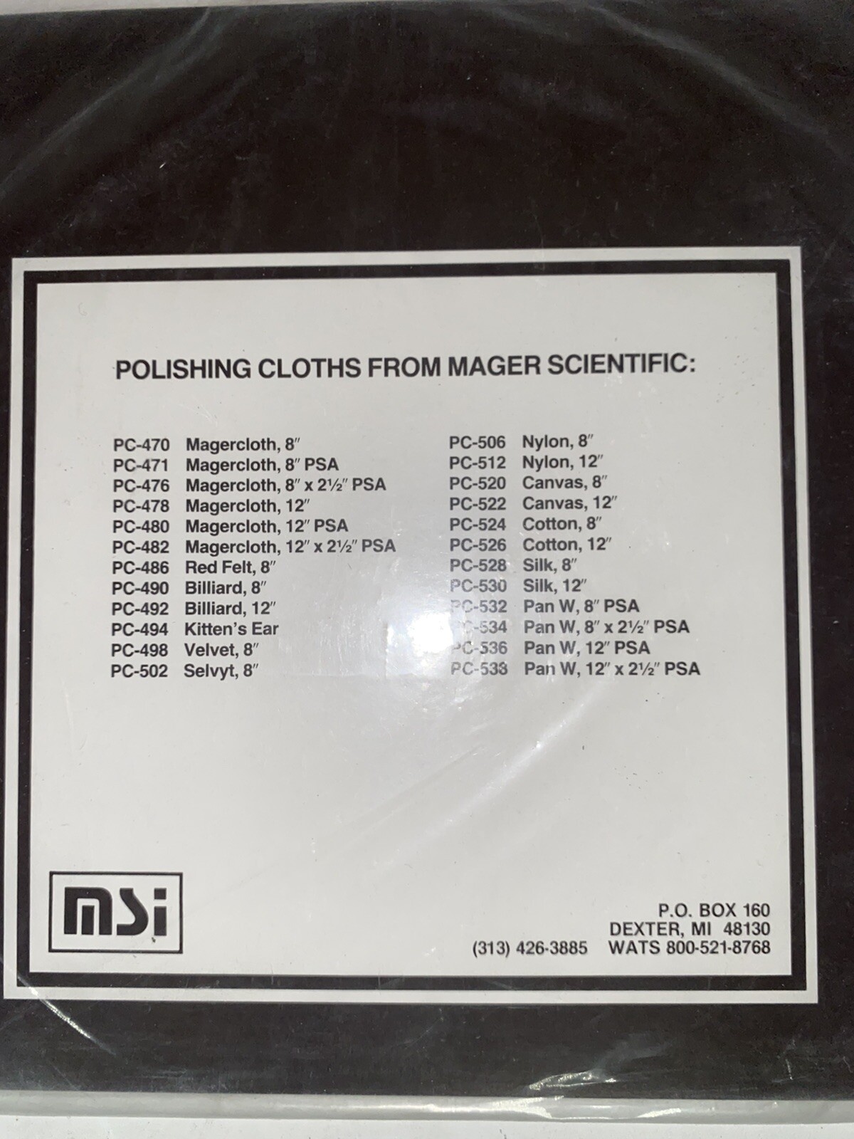 Mager Scientific Polishing Cloths, 8" Wheels, PC-524, Cotton, 10 Pack ...