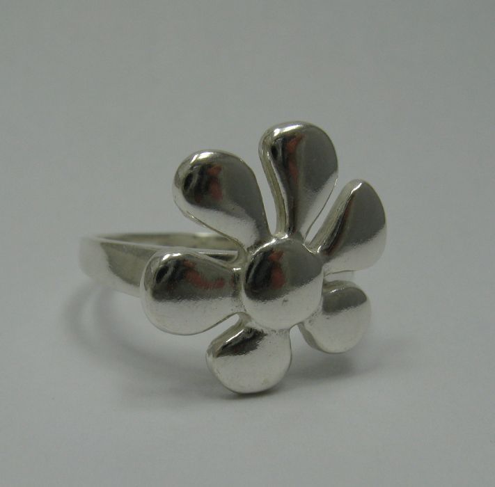 Genuine Sterling Silver Ring Flower Solid Hallmarked 925 Handmade | eBay