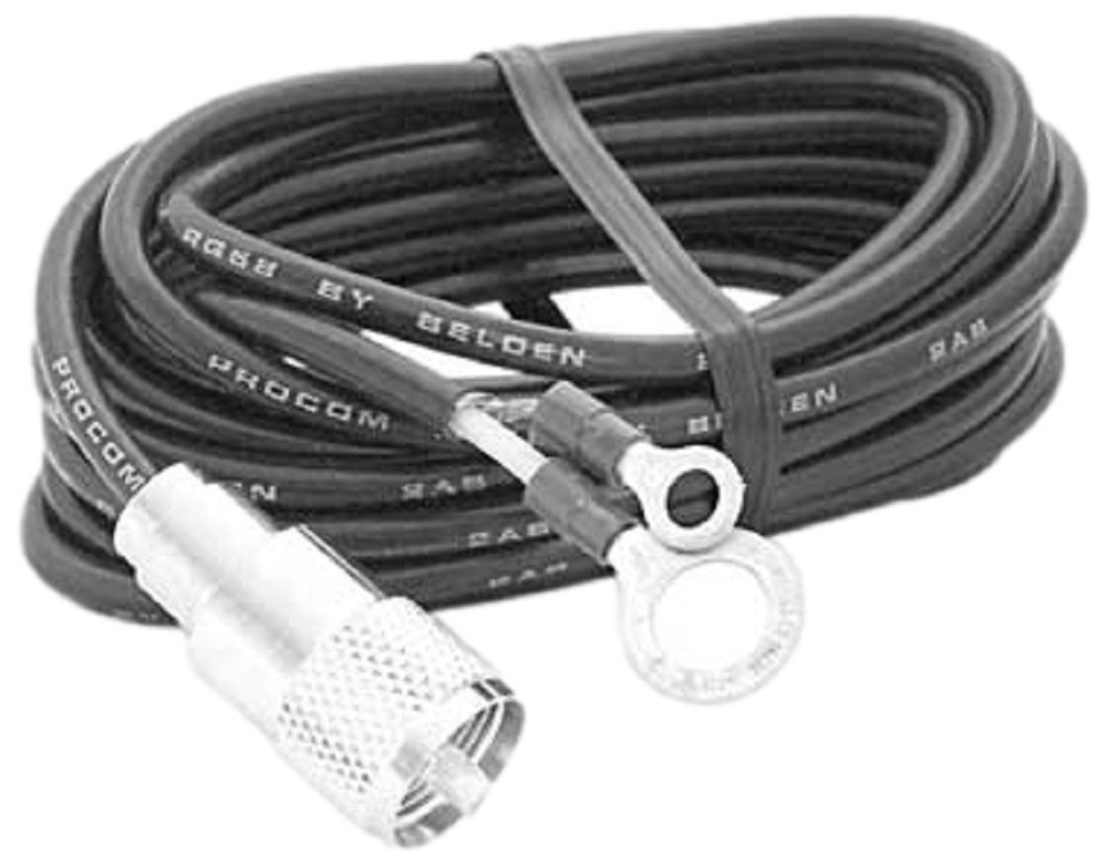 ProComm PL18XJ CB Radio 18 Foot RG58A/U Coax Cable PL259 Plug to Lug Terminals | eBay