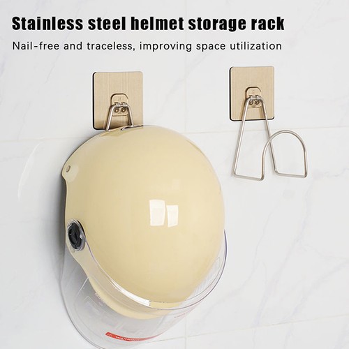 Motorcycle Helmet Rack Wall Mount Metal Bike Helmet Holder Mount Helmet ...