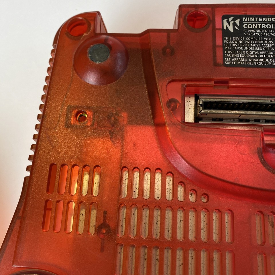 Nintendo 64 N64 Watermelon Red Console US OEM Controller And Cords NUS ...