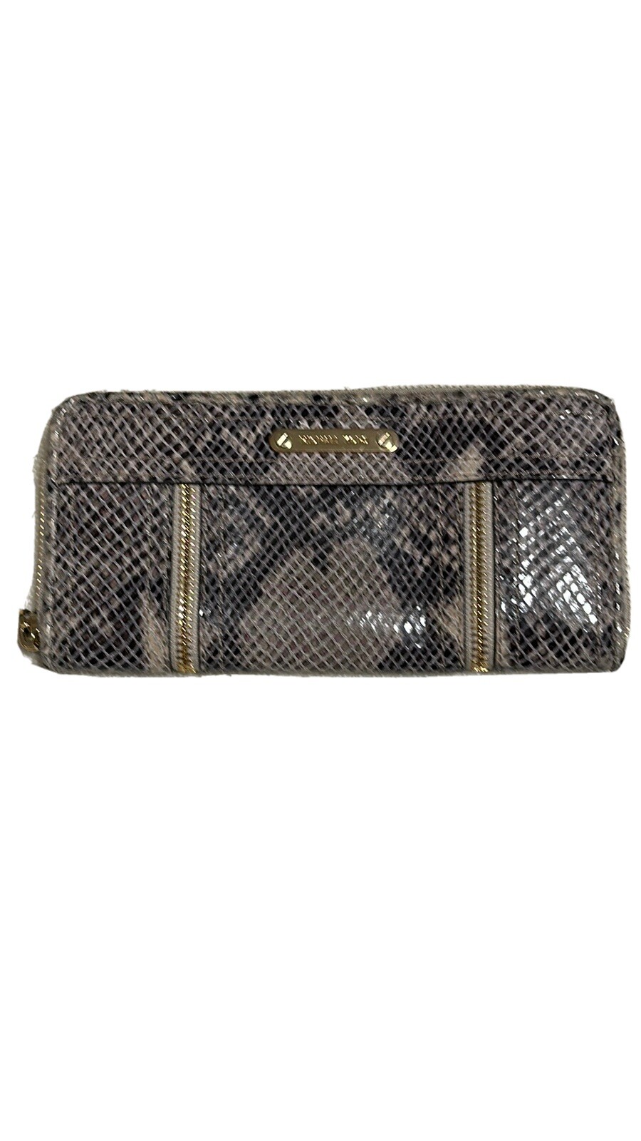Michael Kors Moxley dark sand python leather wallet - Gem