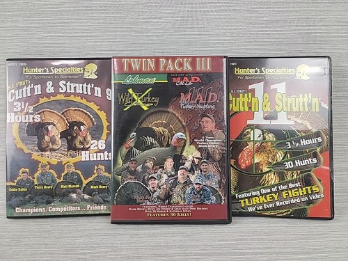 Turkey Hunting Dvd Lot Lohman, MAD Calls,Cutting & Strutt'n 9 & 11 | eBay