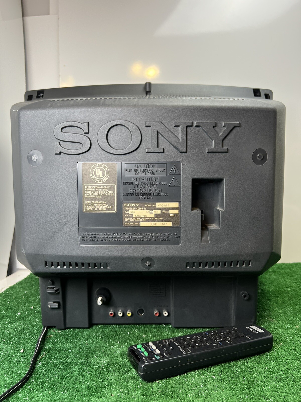 Sony Trinitron KV-20V80 1998 20 Inch S-Video CRT TV Retro Read ...