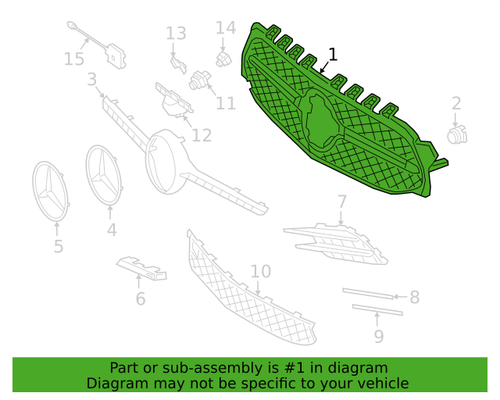 Mercedes Benz Genuine A35 AMG 2020-2021 Front Grille OE 1778882900 | eBay