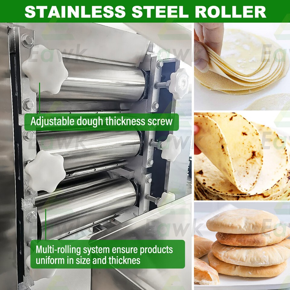 Commercial Electric Tandoori Chapati Naan Tortilla Maker Roti Flat ...