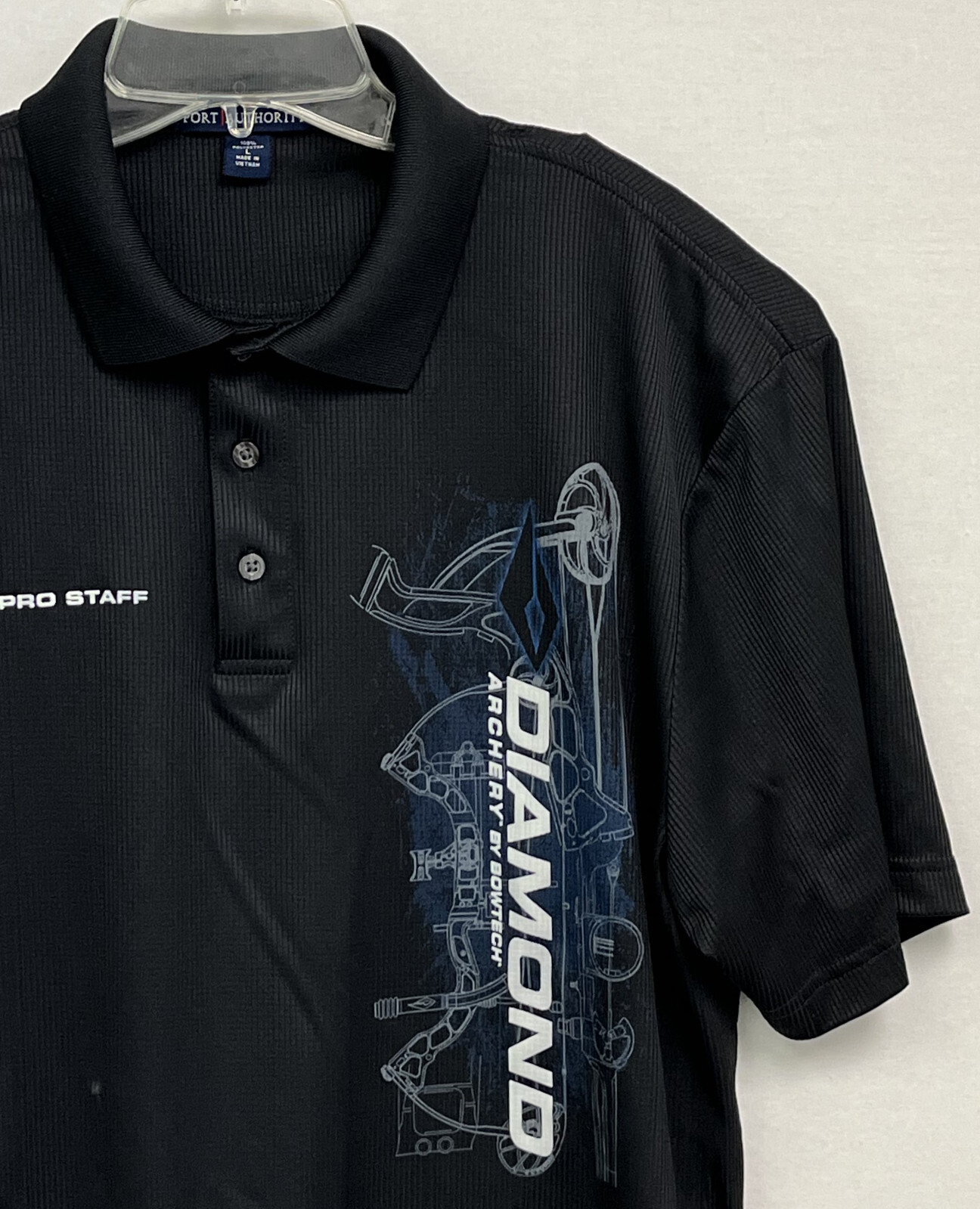 Diamond Archery by Bowtech ~ Polo Shirt Men's Large Black 2-Sided ...